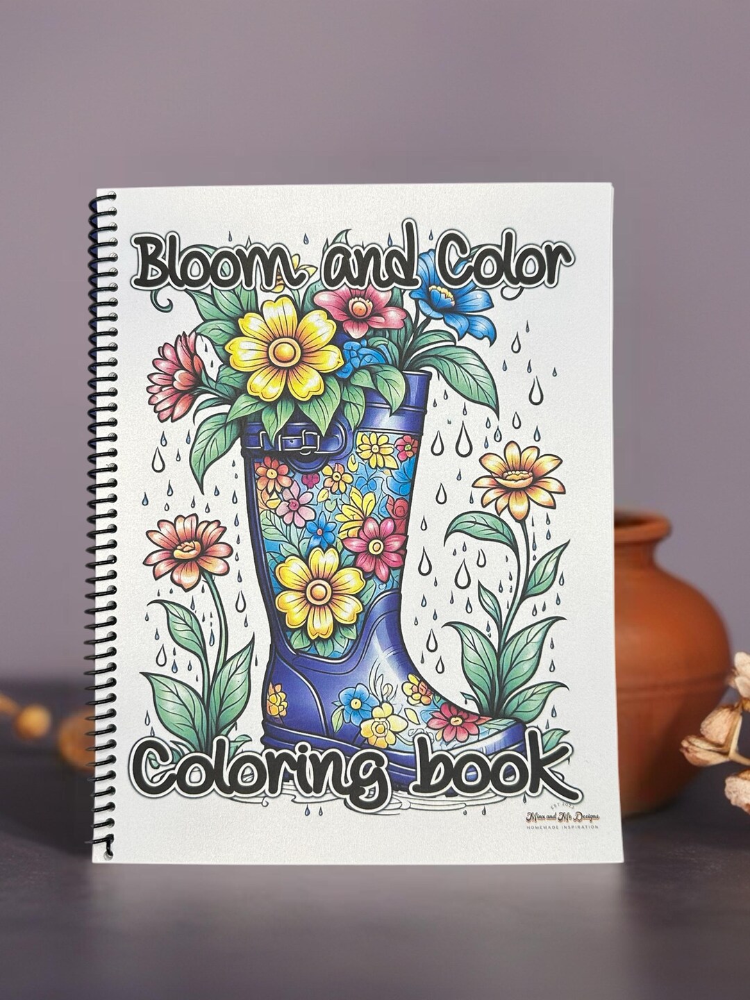 Bloom and Color, a Spring Themed Coloring Book, Adult Coloring Book ...
