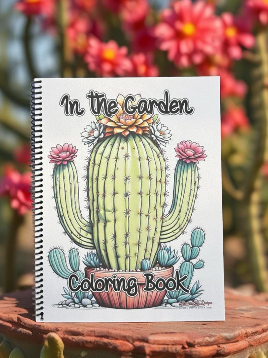 In the Garden, a Garden Themed Coloring Book, Adult Coloring Book, High ...