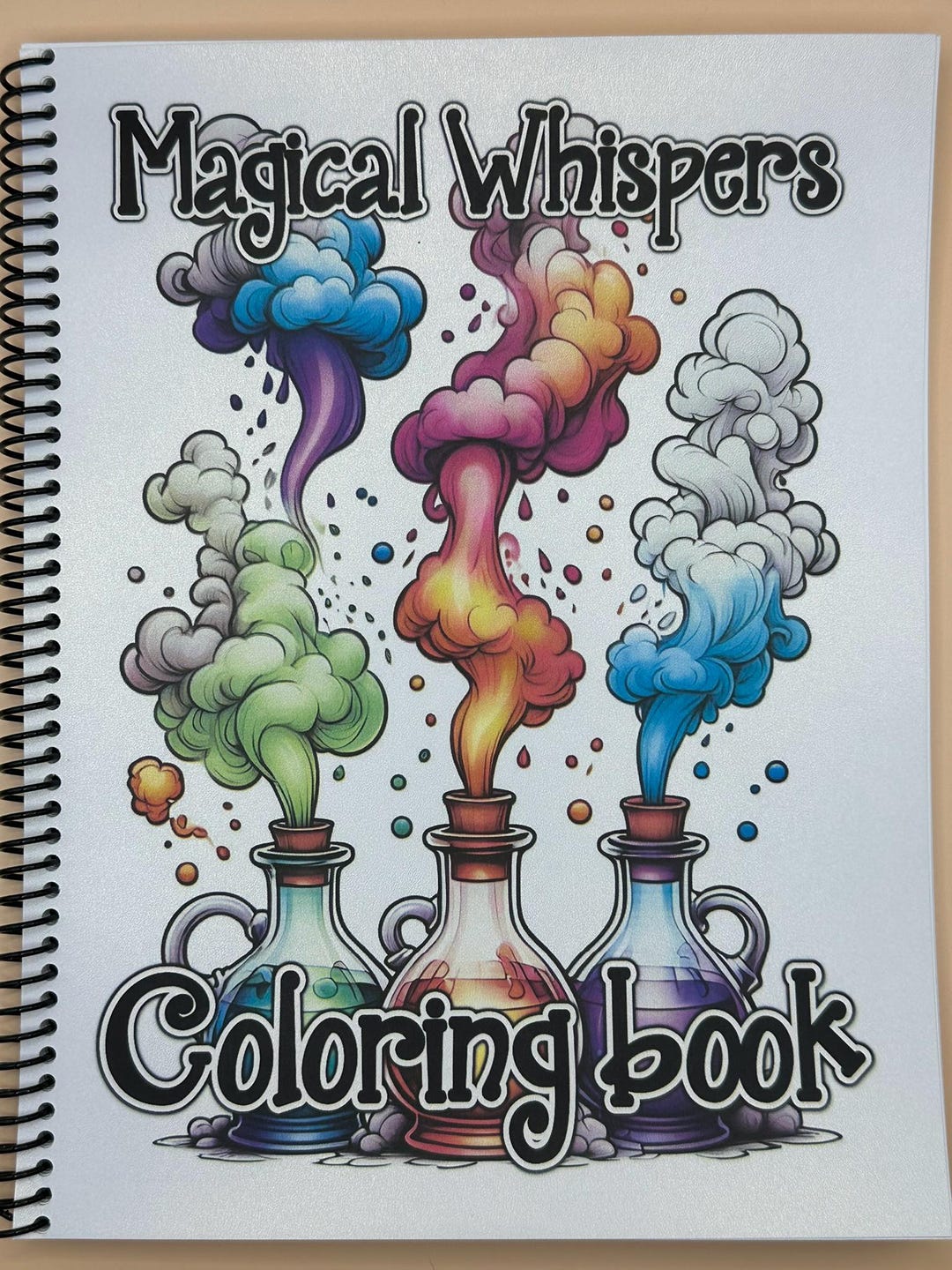 Magical Whispers a Coloring Book, Magic Themed Coloring, Stress Relief ...