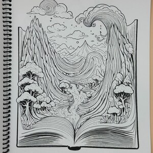 Magical Whispers a Coloring Book, Magic Themed Coloring, Stress Relief ...