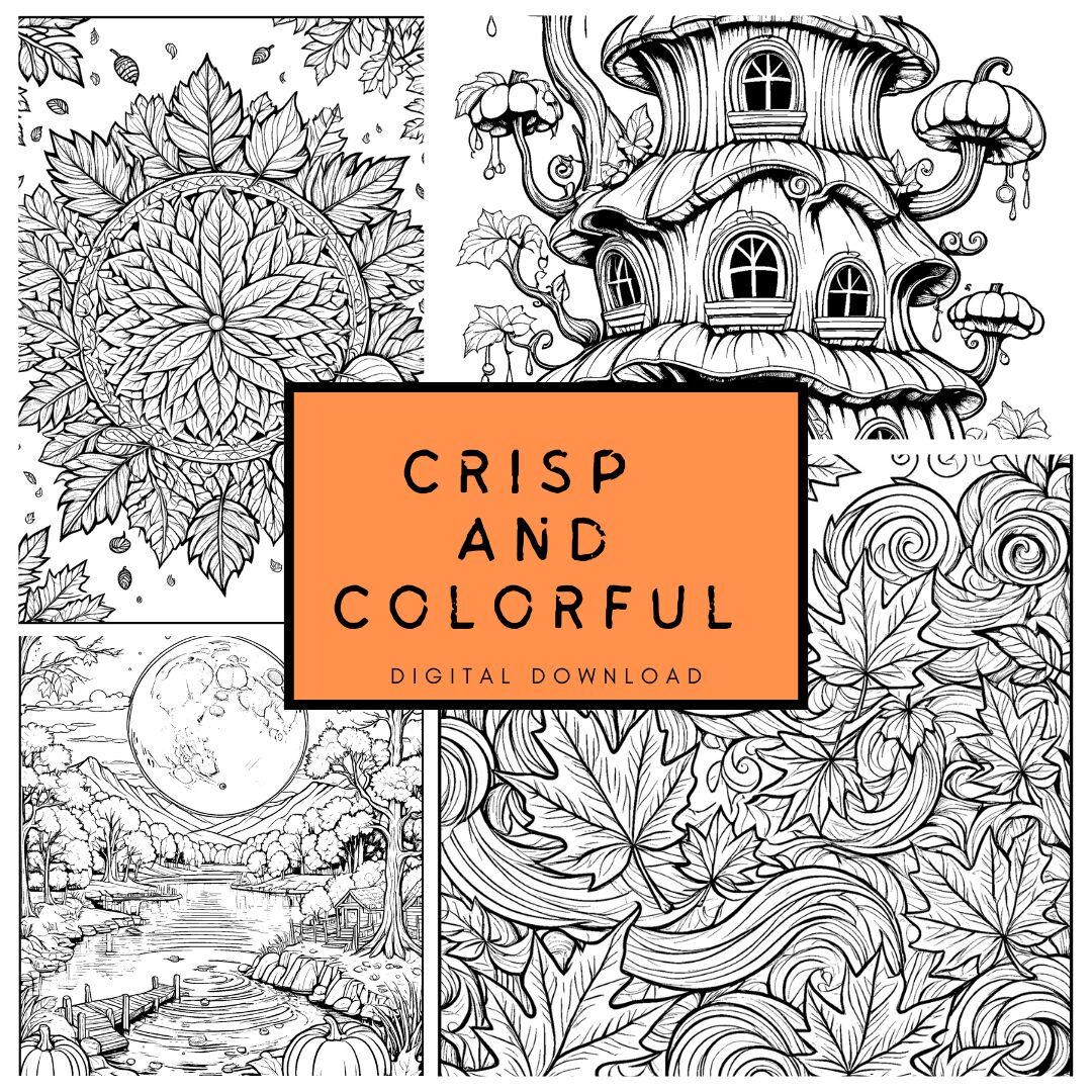 Fall Into Art: Digital Coloring Book for Relaxation & Creativity ...