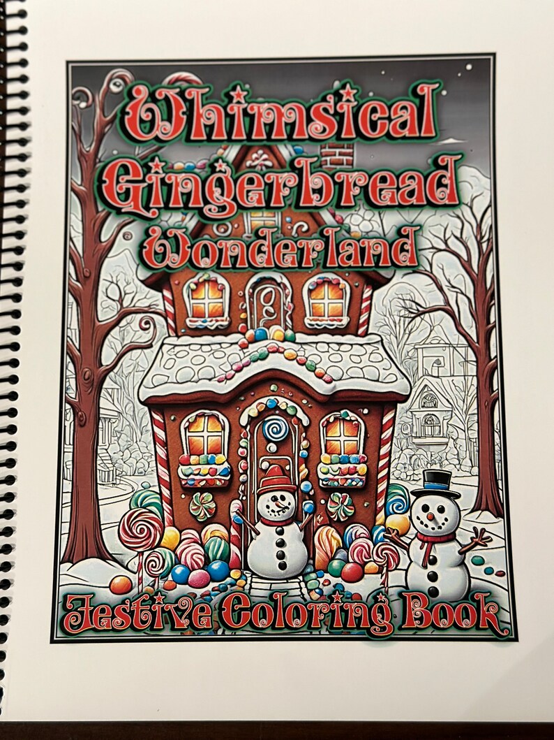 Whimsical Gingerbread Adult Christmas Coloring Book - Etsy