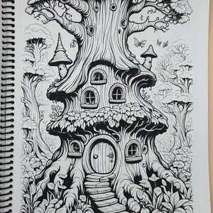 Magical Whispers a Coloring Book, Magic Themed Coloring, Stress Relief ...