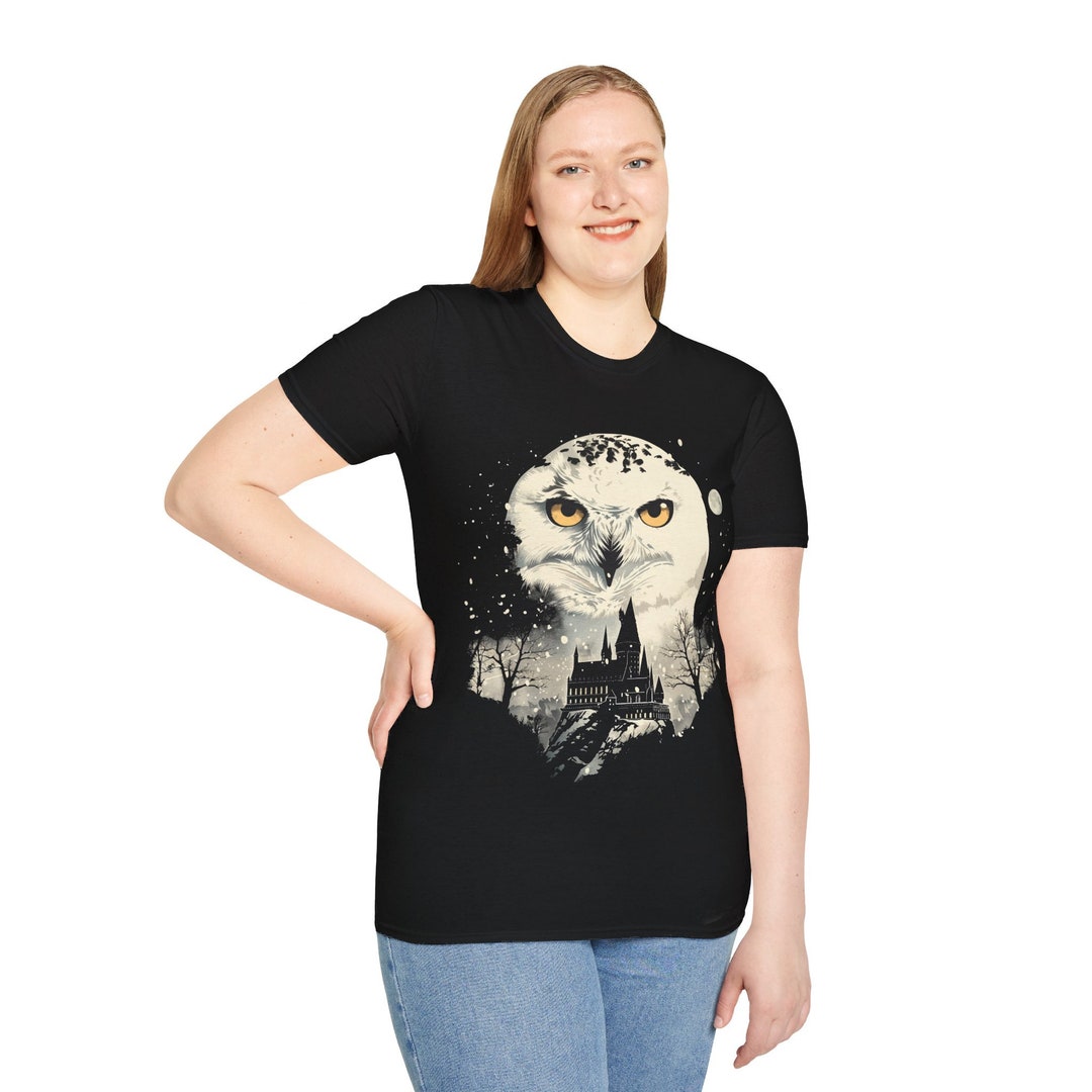 Hedwig & Hogwarts Silhouette Softstyle T-shirt - Etsy