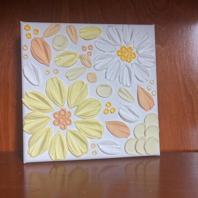 Textured Wall Art Flower - Etsy