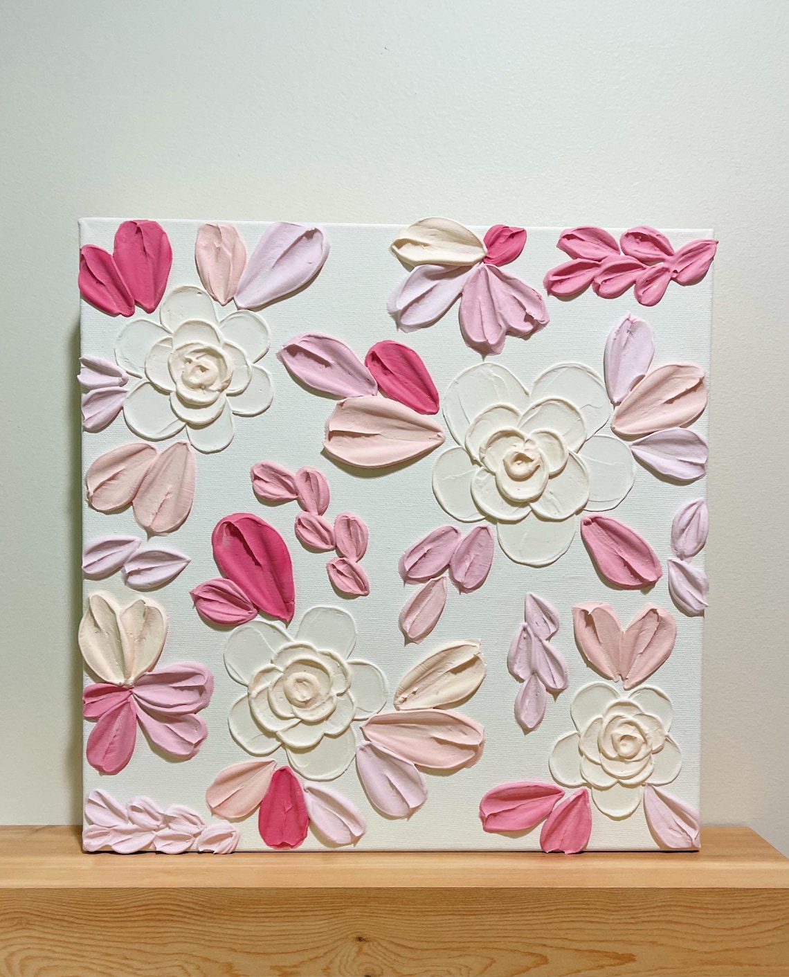 Flower Textured Painting, Textured Flowers, Floral Textured Painting ...