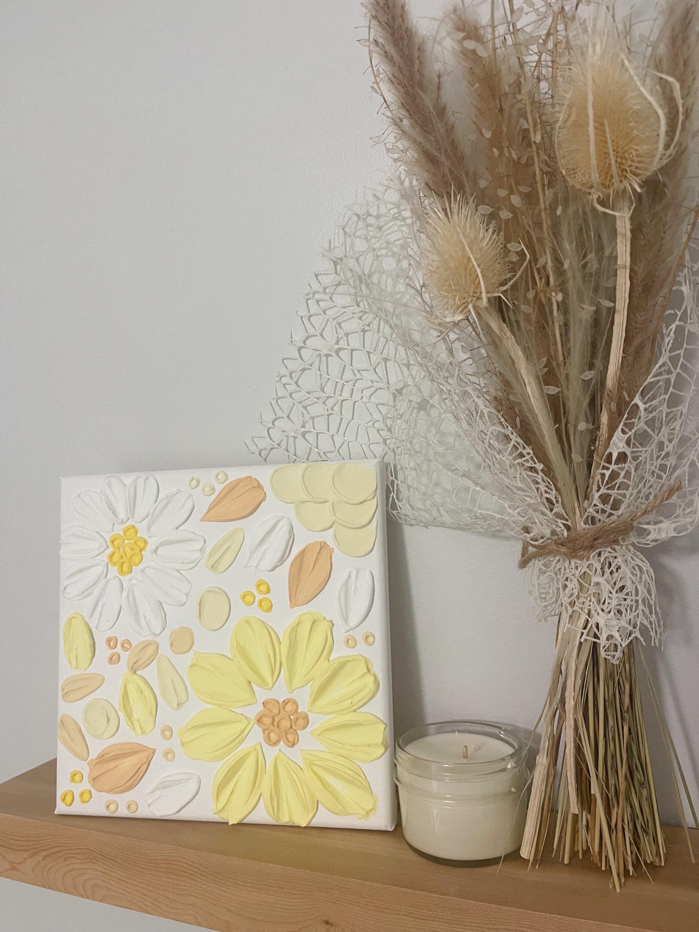 Textured Painting, Textured Flowers, Floral Textured Painting, Flower ...