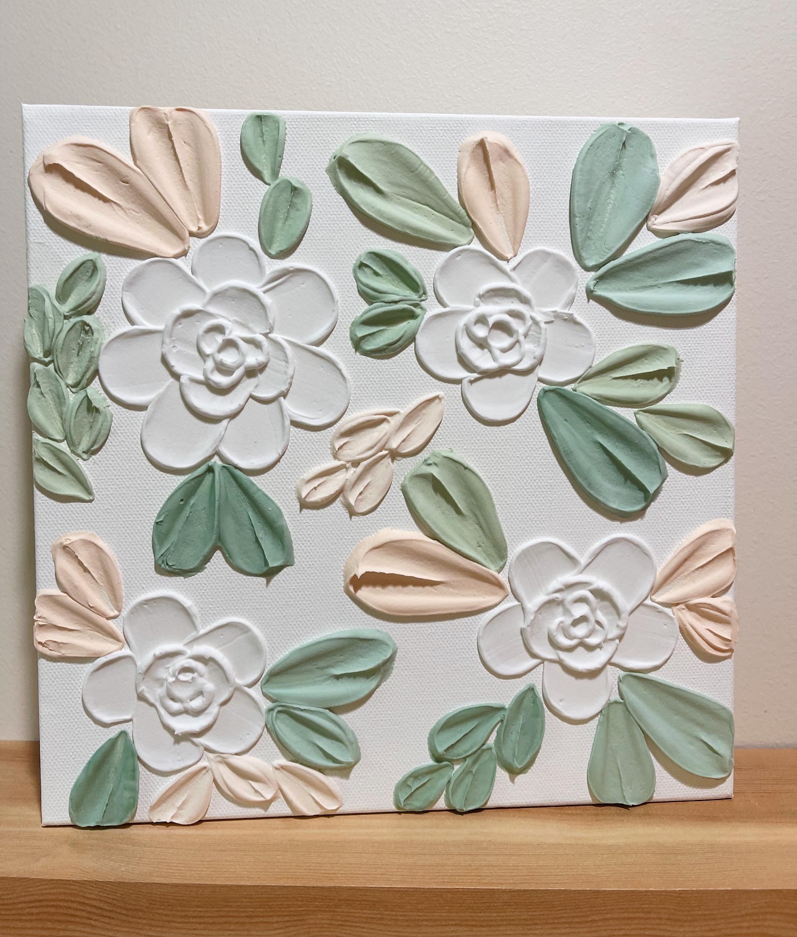 Flower Textured Painting, Textured Flowers, Floral Textured Painting ...