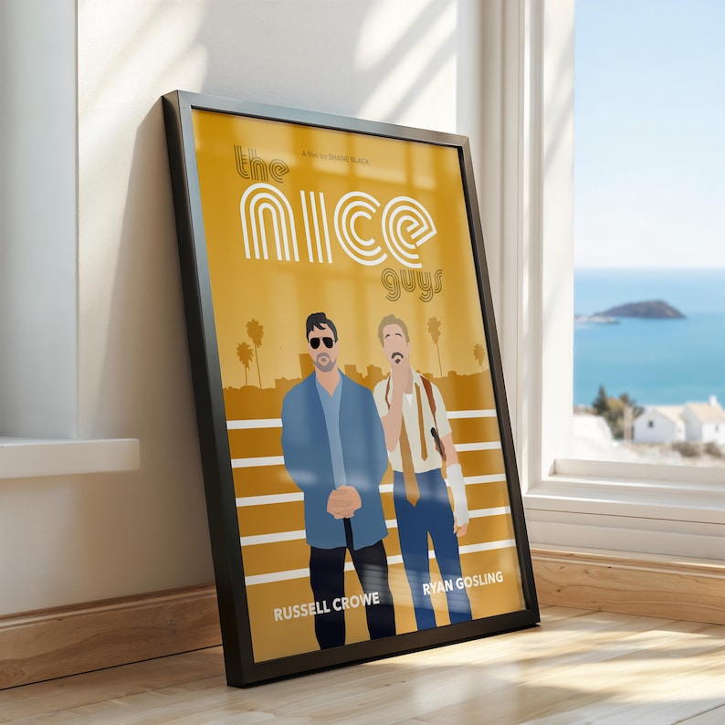 The Nice Guys Movie Poster, Minimalist Film Art Print - Etsy