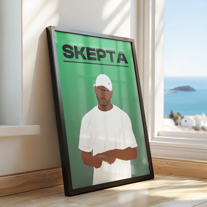 Skepta Poster, Minimalist Music Poster, Wall Art, Home Decor ...