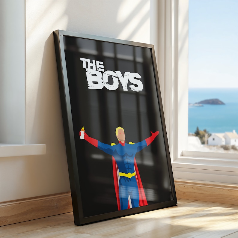 The Boys Poster, Minimalist Design Print, Superhero Poster, Homelander ...