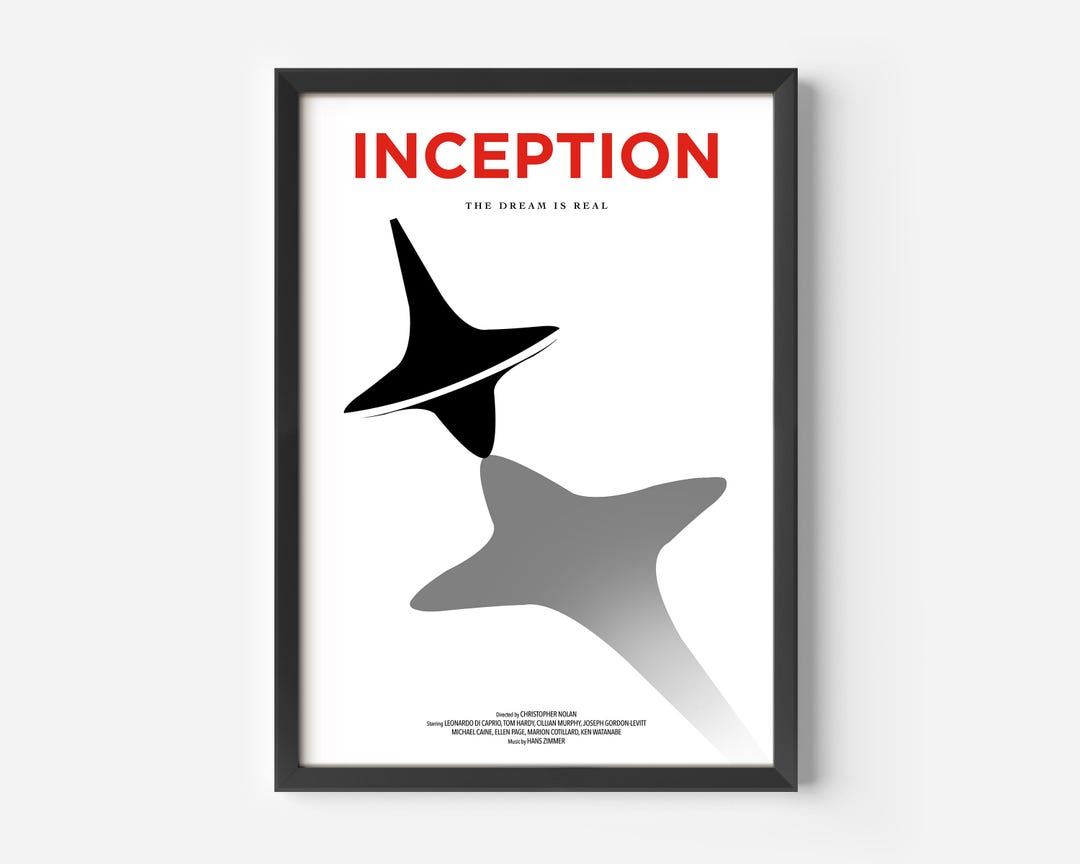 Inception Movie Poster, Minimalist Film Poster, Christopher Nolan ...