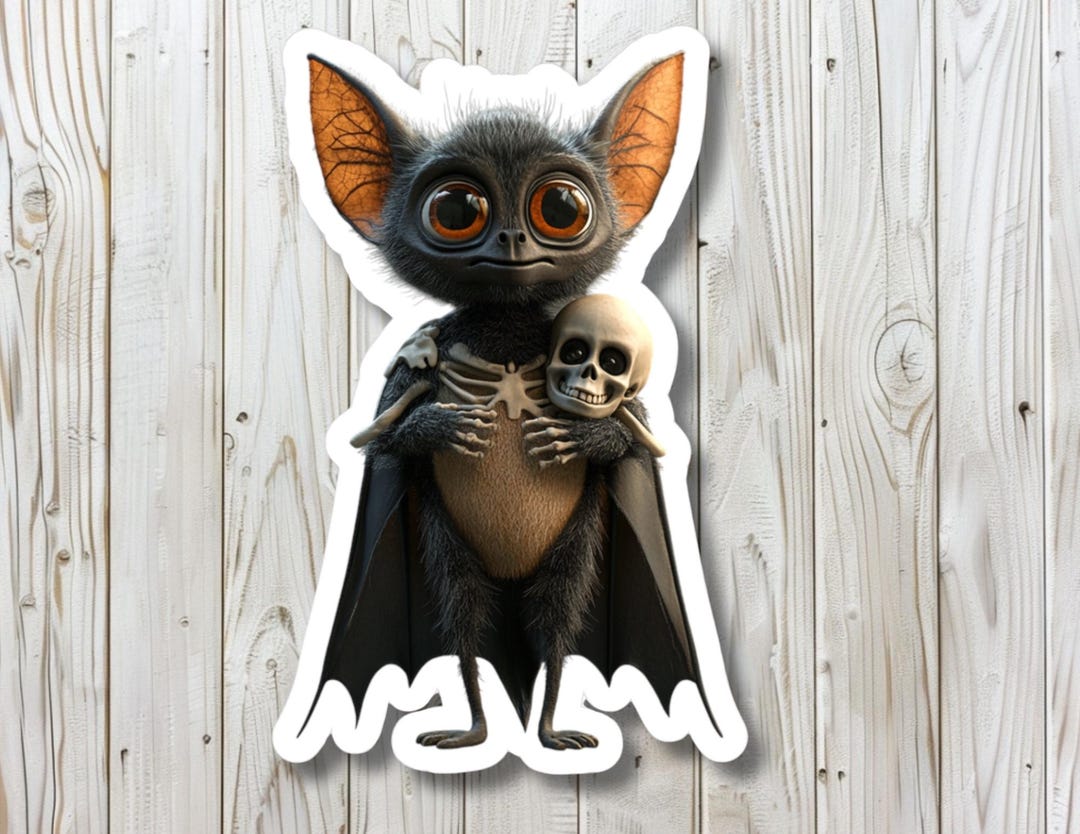 Gothic Bat Kiss-cut Vinyl Decals, Halloween Spooky Stickers for Laptops ...