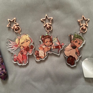 2.5 Inch Overwatch 2 Mercy, Genji, Hanzo Keychain Charms - Etsy