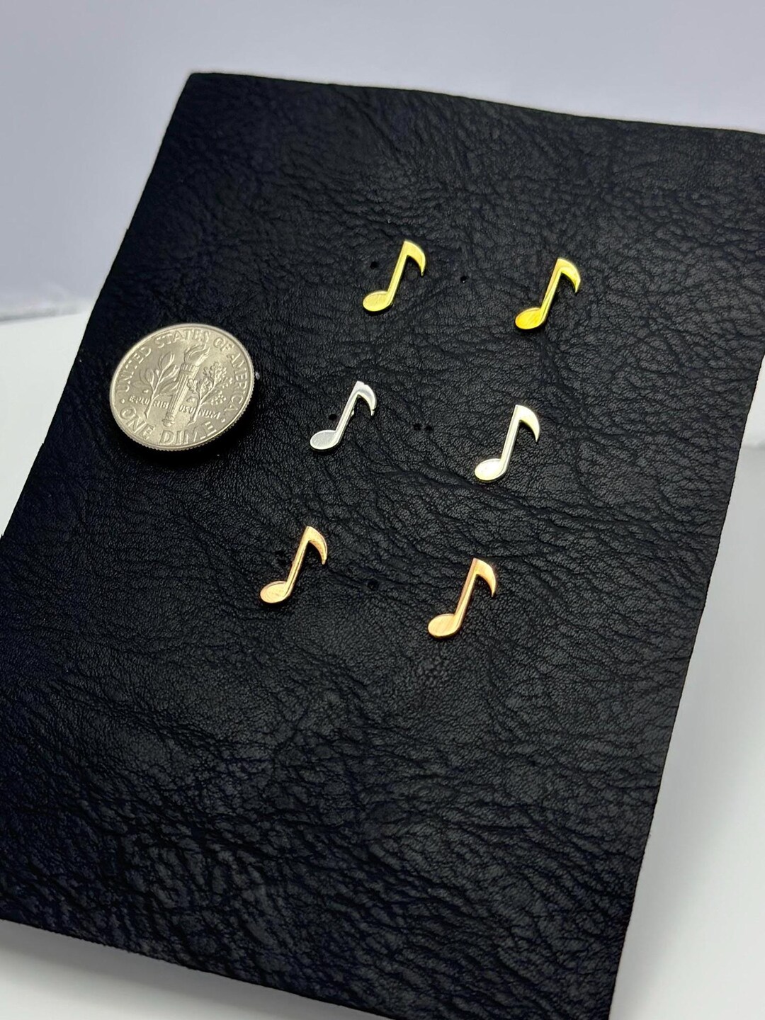 Musical Notes Stud Earrings, Dainty Musical Note Jewelry, Music Symbol ...