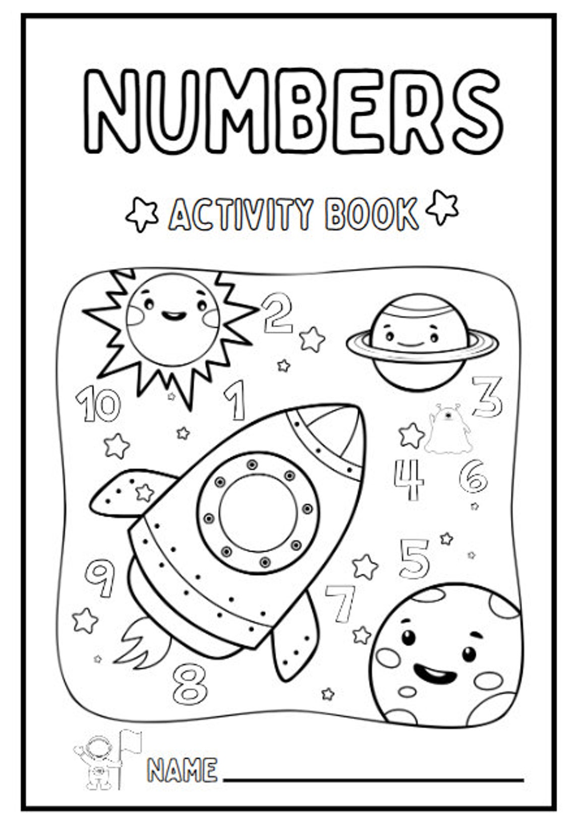 Digital Download- Space Theme- Numbers Activity Book - Etsy