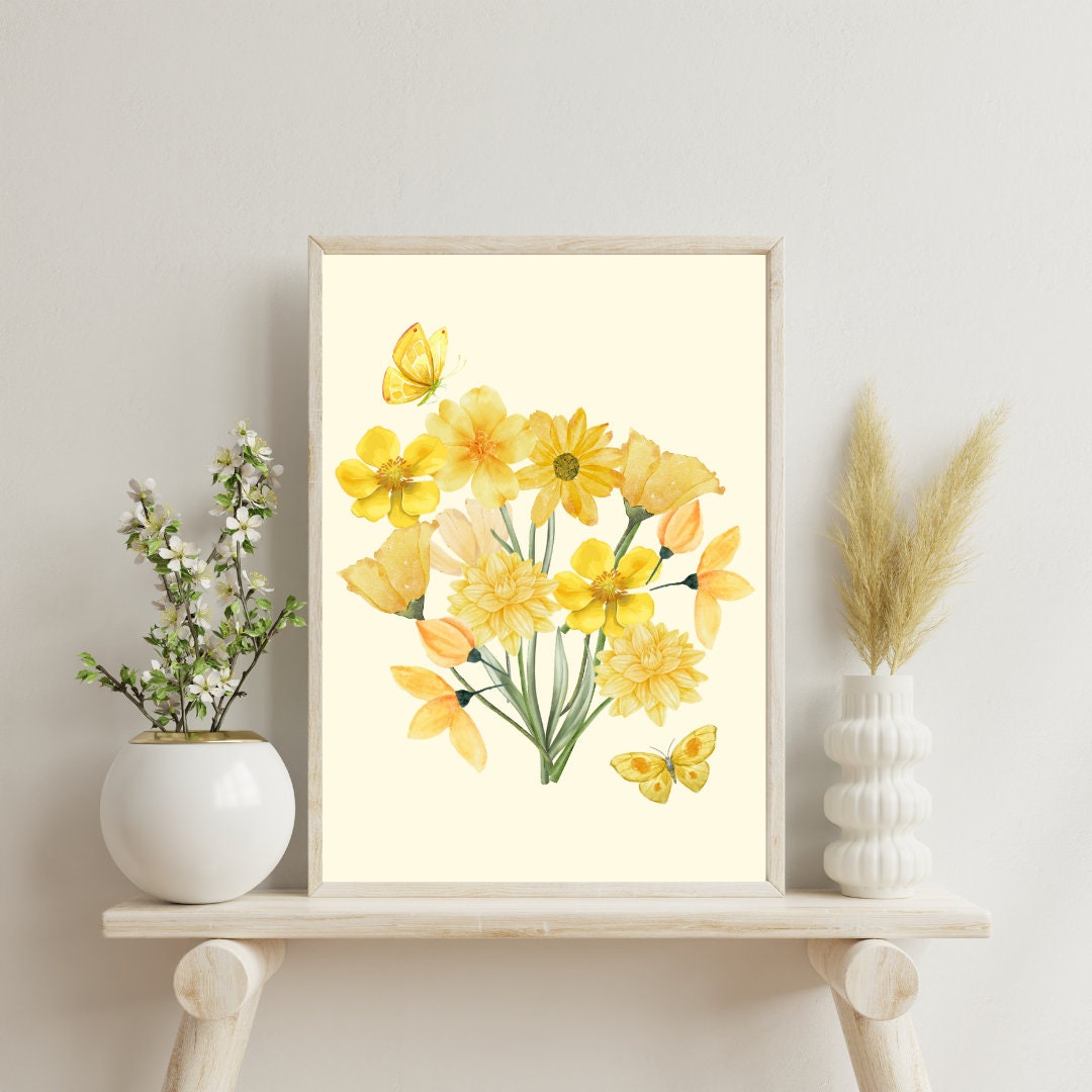Yellow Spring Bouquet: Digital Download - Etsy