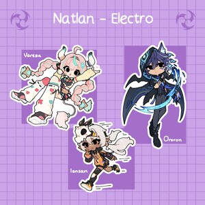 Genshin Impact Natlan Sticker Collection Mualani Kachina Kinich Ajaw ...