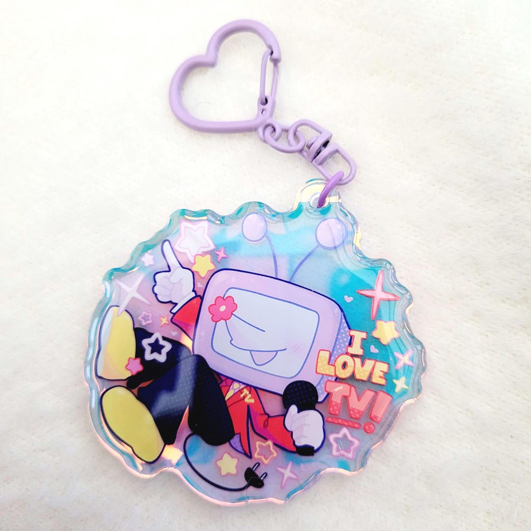Deltarune Tenna Holographic Epoxy Acrylic Keychain - Etsy