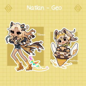 Genshin Impact Natlan Sticker Collection Mualani Kachina Kinich Ajaw ...