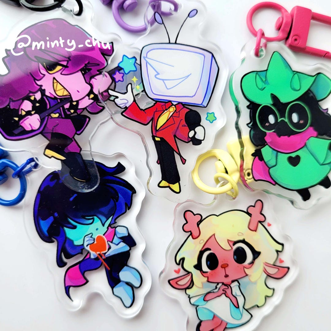 Deltarune Keychain Charms - Kris, Susie, Ralsei, Noelle, Tenna - Etsy