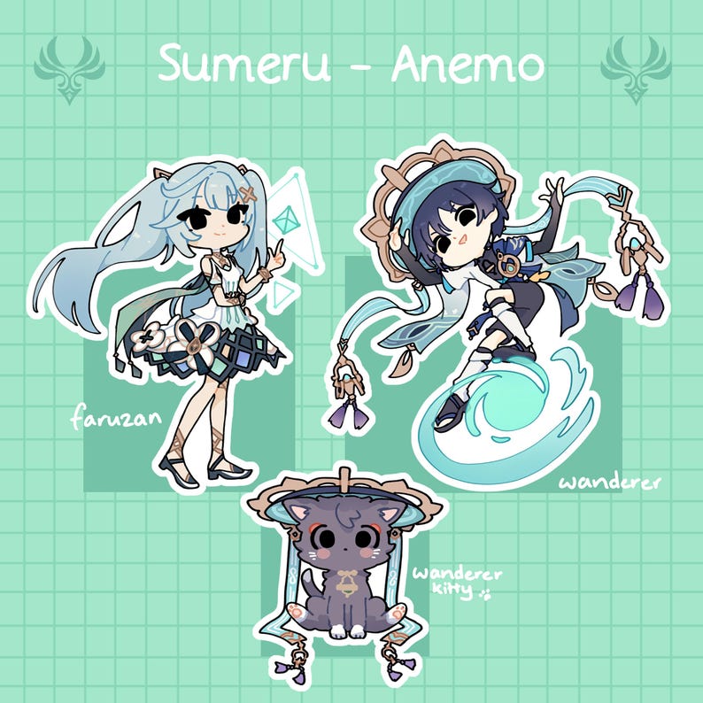 Genshin Impact Sumeru Sticker Collection - Etsy