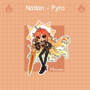 Genshin Impact Natlan Sticker Collection Mualani Kachina Kinich Ajaw ...