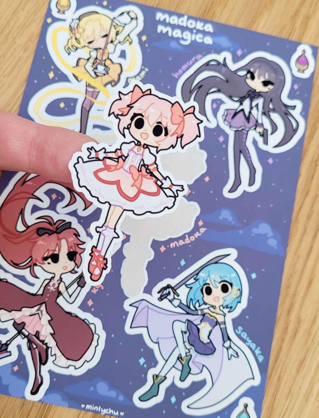 Puella Magi Madoka Magica Sticker Sheet, Cute Anime Stickers, Madoka ...