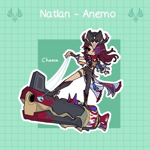 Genshin Impact Natlan Sticker Collection Mualani Kachina Kinich Ajaw ...