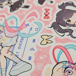 Needy Streamer Overload Cute Sticker Sheet Kangel Kawaiiangel Ame-chan ...
