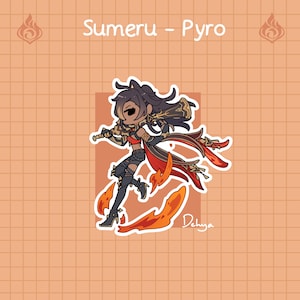 Genshin Impact Sumeru Sticker Collection Collei Tighnari Dori Candace ...