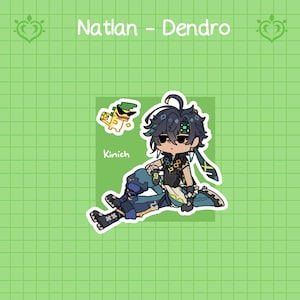 Genshin Impact Natlan Sticker Collection Mualani Kachina Kinich Ajaw ...