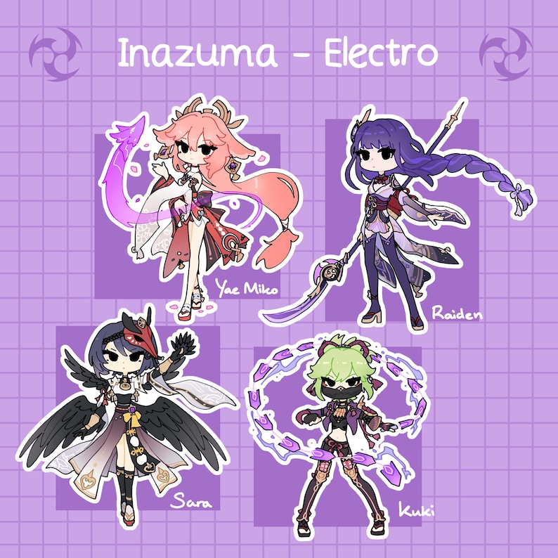 Genshin Impact Inazuma Sticker Collection - Etsy