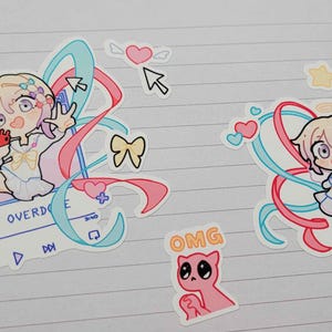 Needy Streamer Overload Cute Sticker Sheet Kangel Kawaiiangel Ame-chan ...