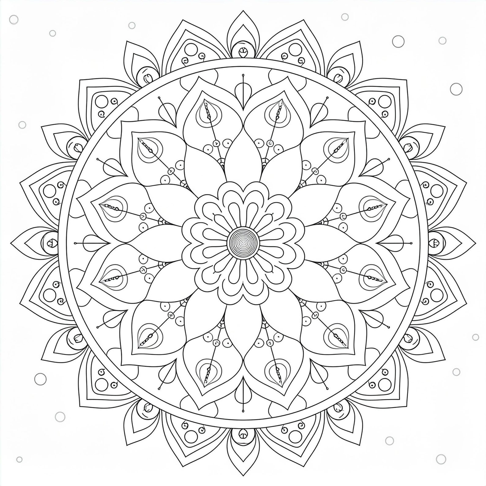 Mandala, Calm and Relax Coloring, Page for Depression, Coloring Page ...
