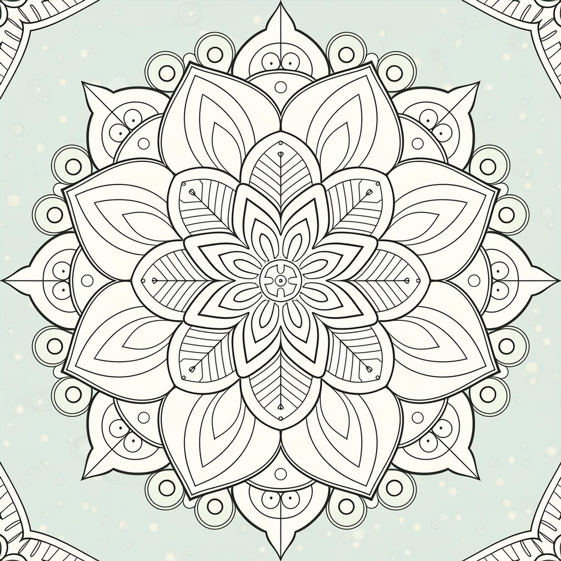 Mandala, Calm and Relax Coloring, Page for Depression, Coloring Page ...