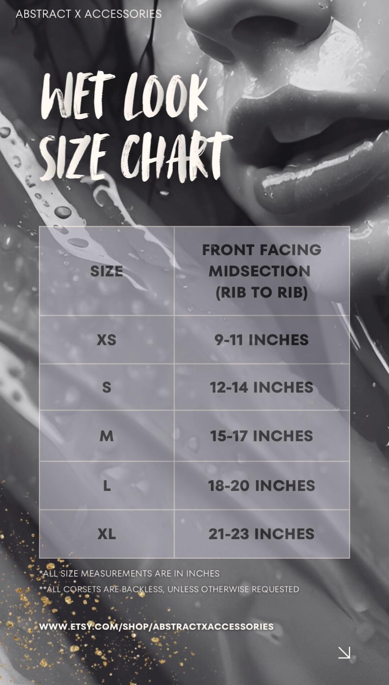 Wet Look Frozen Corset - SHEER - Etsy