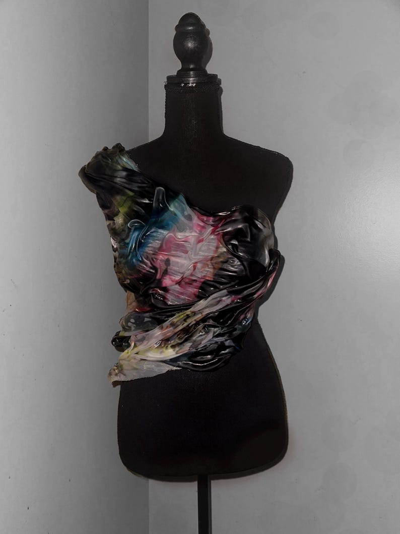 Wet Look Frozen Corset SILK / SHEER - Etsy