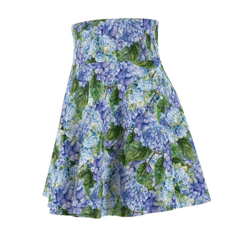Hydrangea Floral Women’s Skater Skirt – Cute Spring & Summer Short ...