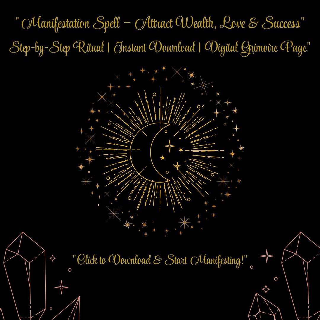 Witches Manifestation Ritual Spell | Digital Download for Abundance ...