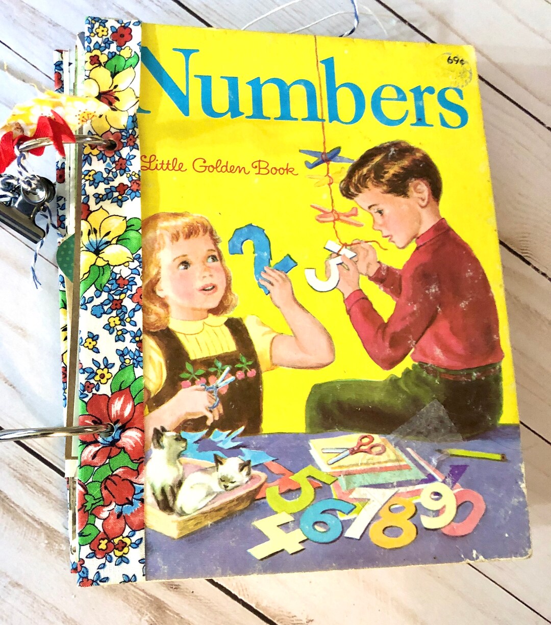 Numbers Vintage Golden Book Journal - Etsy
