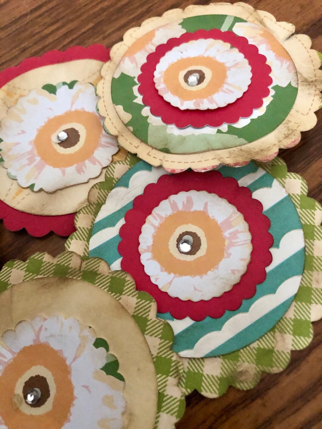 Gingham Daisy Paper Posies - Etsy