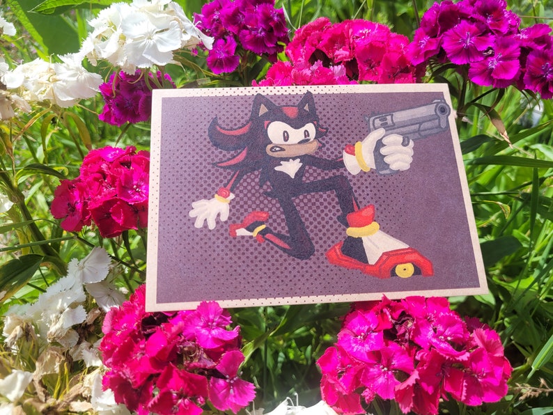 Sonic & Shadow the Hedgehog Postcards - Etsy