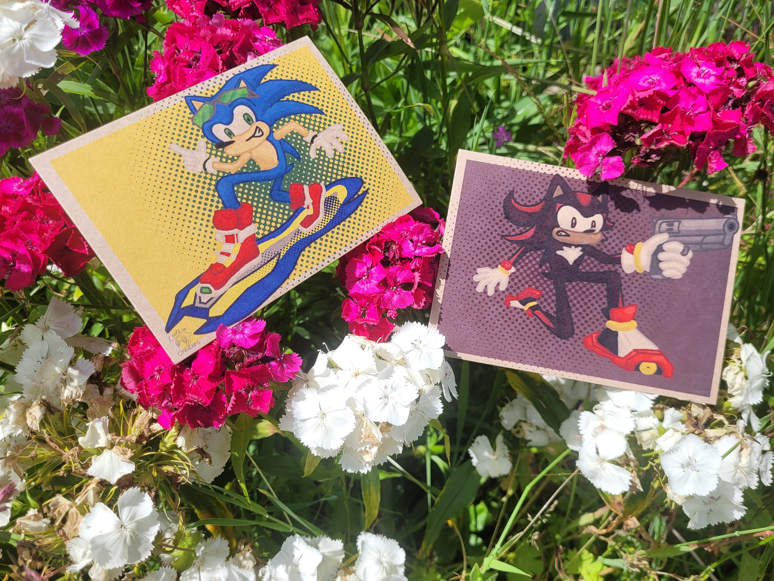 Sonic & Shadow the Hedgehog Postcards - Etsy
