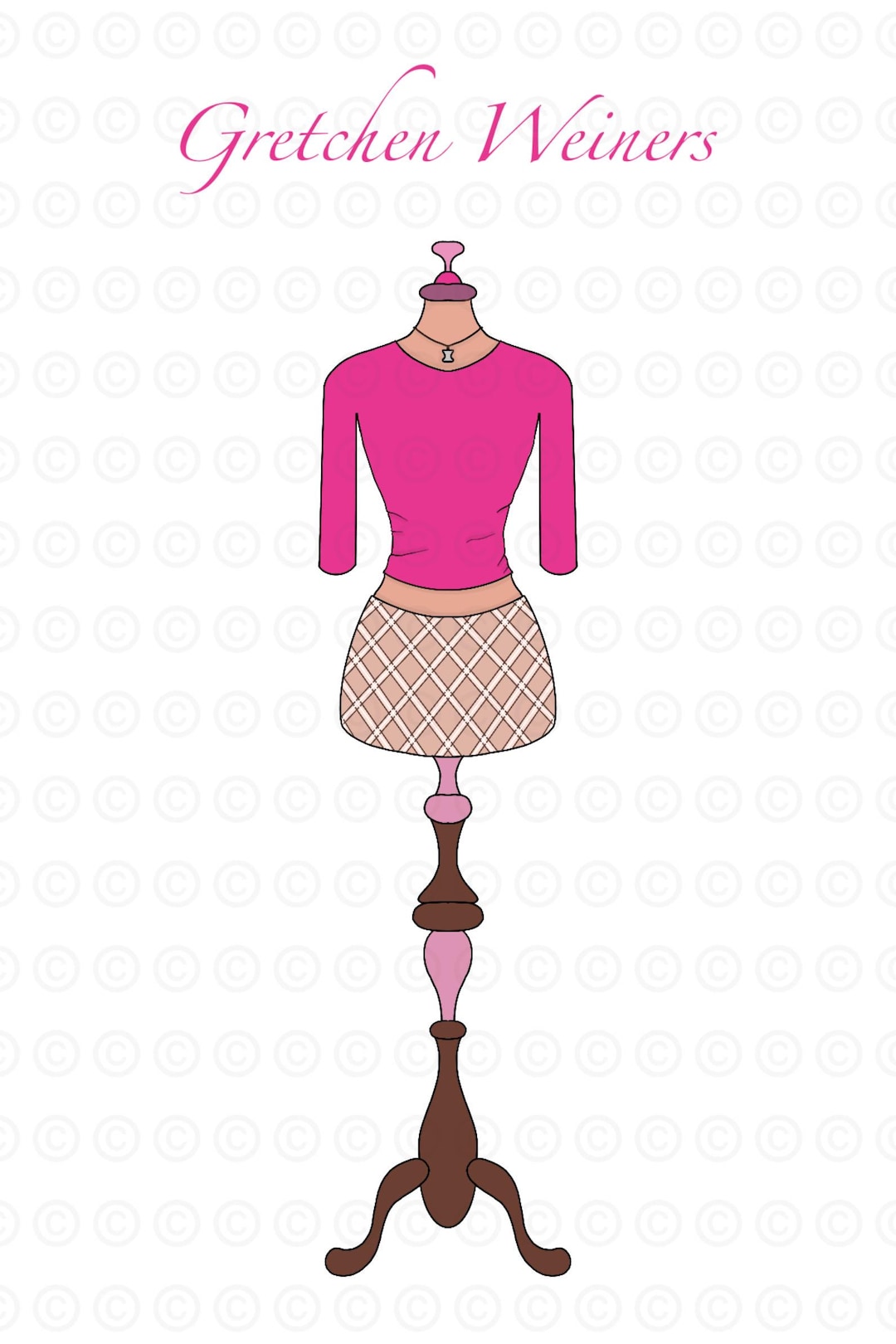 Gretchen Weiners (movie/musical) Costume Drawing - A4 Poster - Etsy