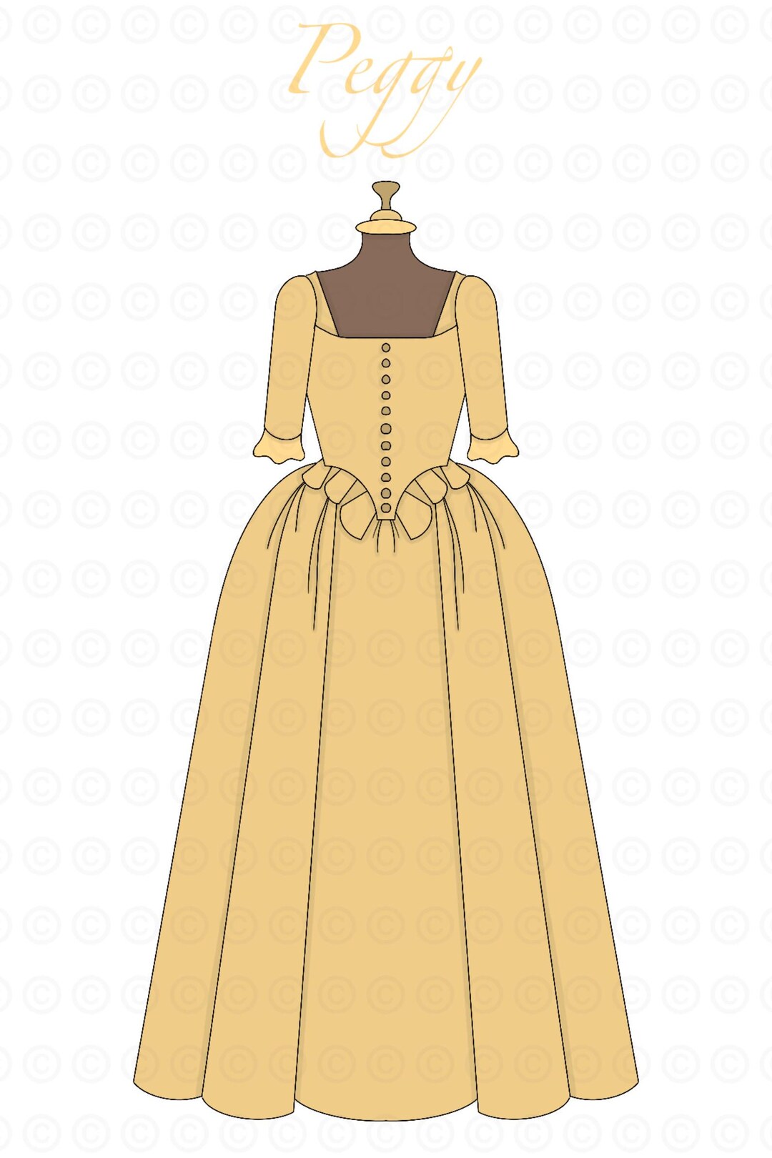 Peggy Schuyler (musical) Costume Drawing - A4 Poster - Etsy