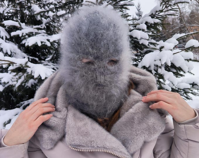 Vintage Furry Wool Balaclava - Etsy