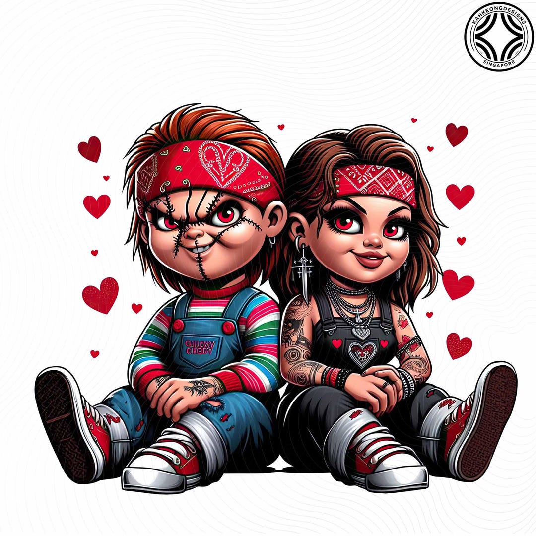 Chicano Better Together Cholo Couple PNG, Horror Couple Libbey Png ...