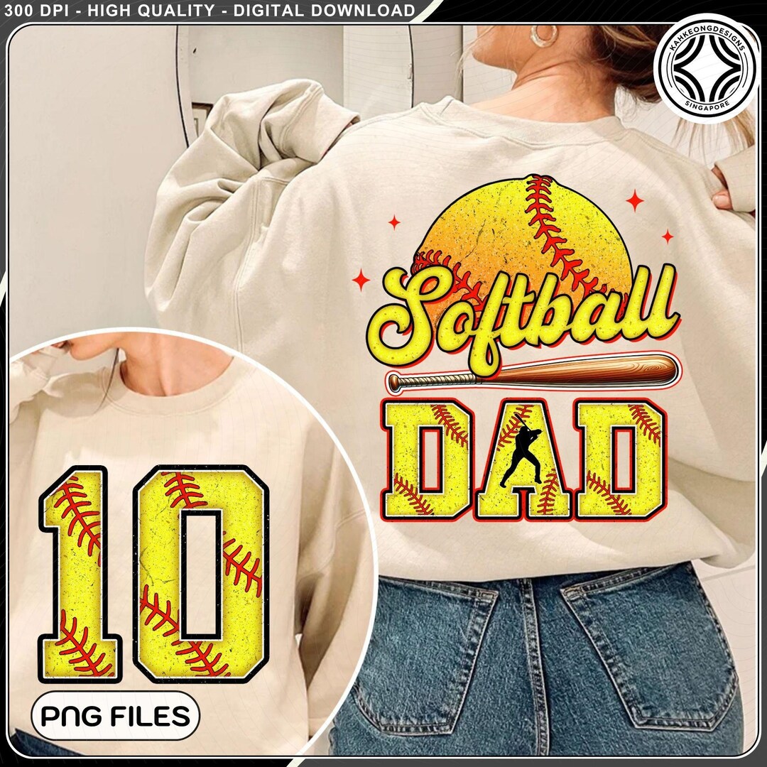 Retro Softball Dad Png, Softball Dad Like A Baseball Dad but With ...