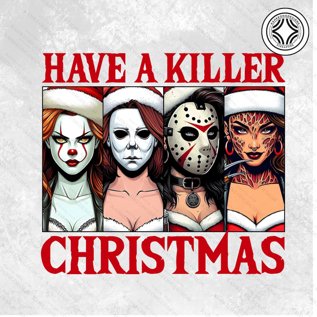 Slashing Character Christmas Png, Xmas Horror Movie Png, Horror Xmas ...